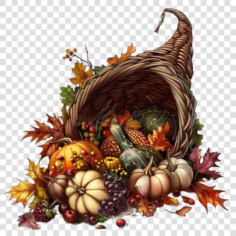 Cornucopia Transparent Stock Illustrations – 109 Cornucopia Transparent ...