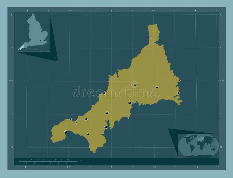 Cornwall, England - Great Britain. Solid. Major Cities Stock ...