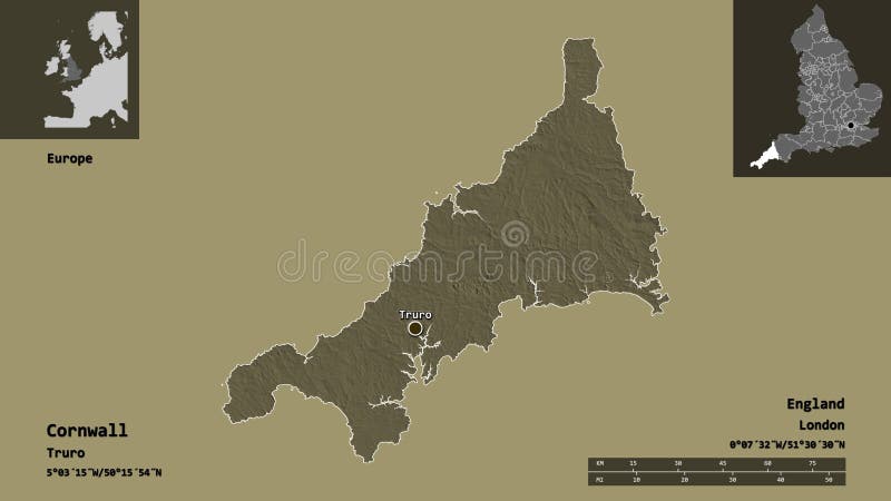 Cornwall, Administrative County of England,. Previews. Administrative ...