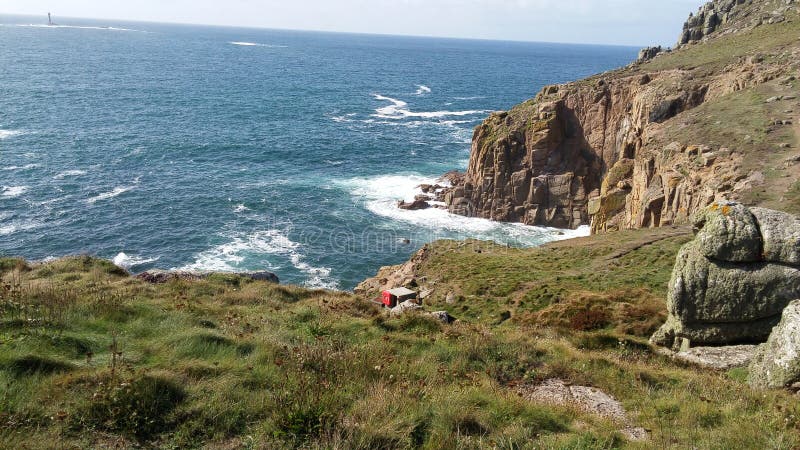 Cornwall Coast ,ocean View in Sunny Day. Stock Image - Image of ...