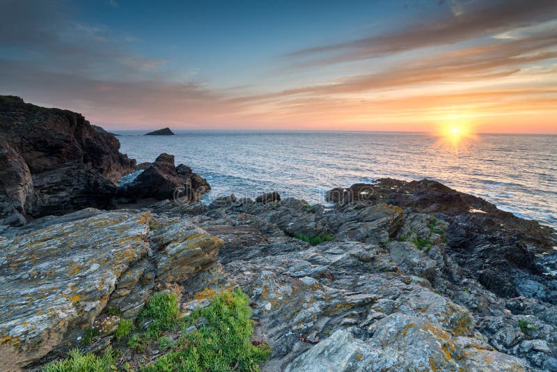 Cornwall Coast stock image. Image of scenic, countryside - 42176495