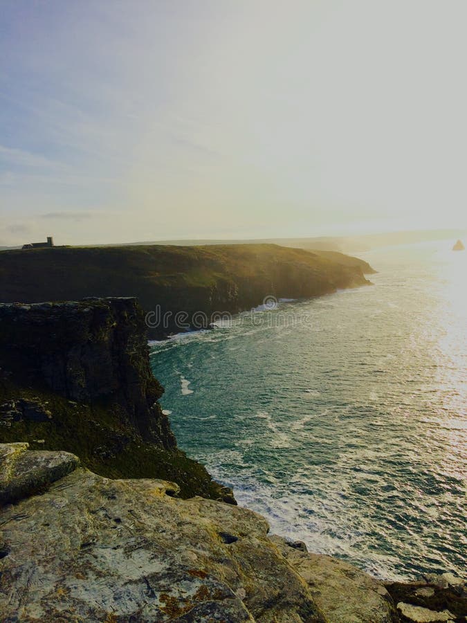 Cornwall coastline stock photo. Image of horizon, atlantic - 82894858