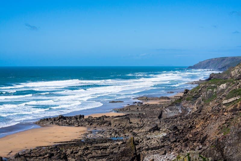 Cornwall Coastline is Mostly Occupied by High Cliffs, but Also ...