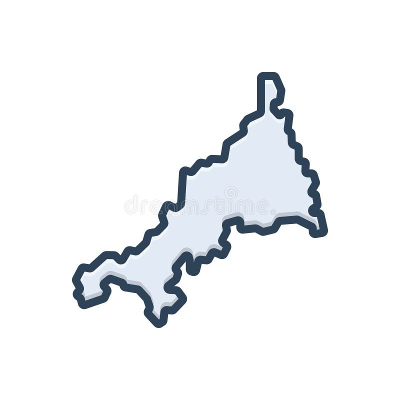 Cornwall Map Stock Illustrations – 260 Cornwall Map Stock Illustrations ...