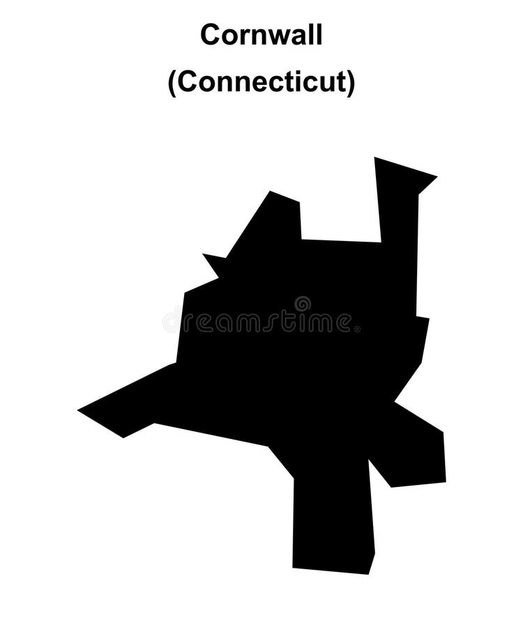 Cornwall outline map stock vector. Illustration of authority - 387018241