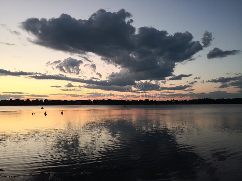 Cornwall Sunset on the River Stock Image - Image of sunrise, horizon ...