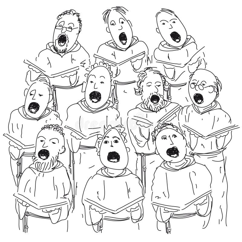 Coro ilustración del vector. Ilustración de sonidos, grupo - 17672680