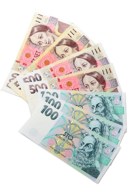 Coroas checas foto de stock. Imagem de moeda, europeu - 28391836