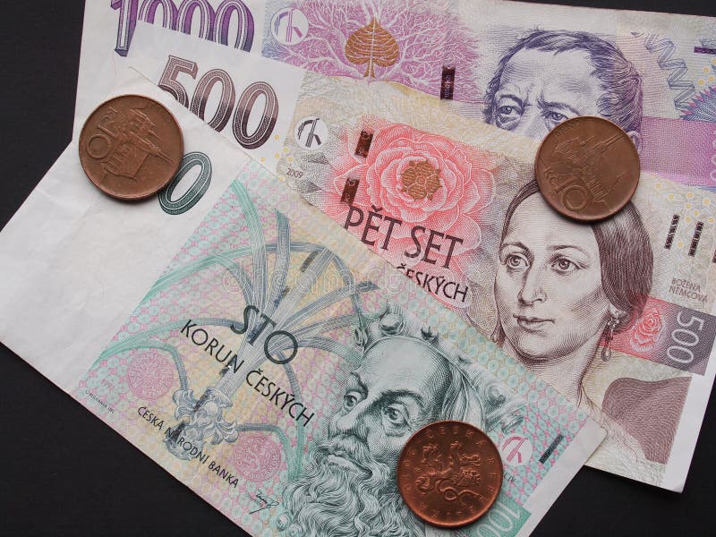 Coroas checas das moedas foto de stock. Imagem de coroa - 51939310