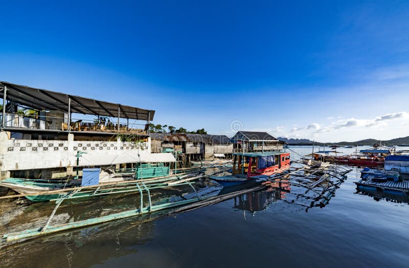 Coron city, Philippines editorial stock image. Image of delta - 184356159