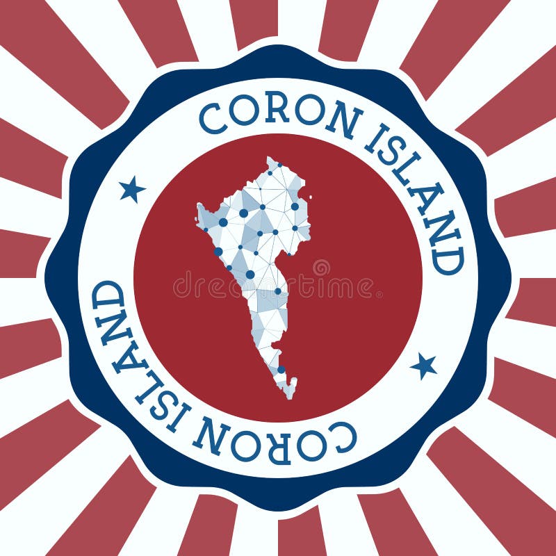 Coron Island Badge. stock vector. Illustration of communication - 219097693