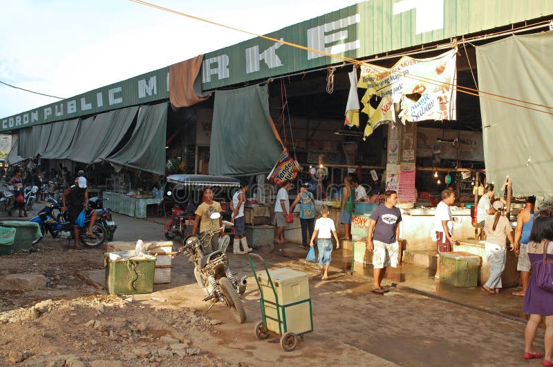 Coron Public Market Facade in Coron, Palawan, Philippines Editorial ...