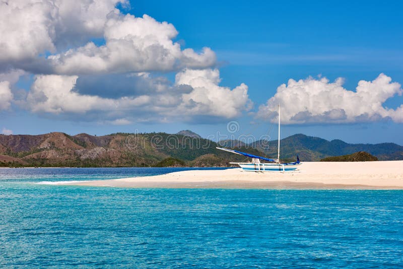 Coron White Sand Beach Palawan Philippines Stock Image - Image of ...