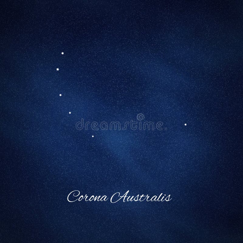 Corona Australis Constellation, Cluster of Stars, Southern Crown ...