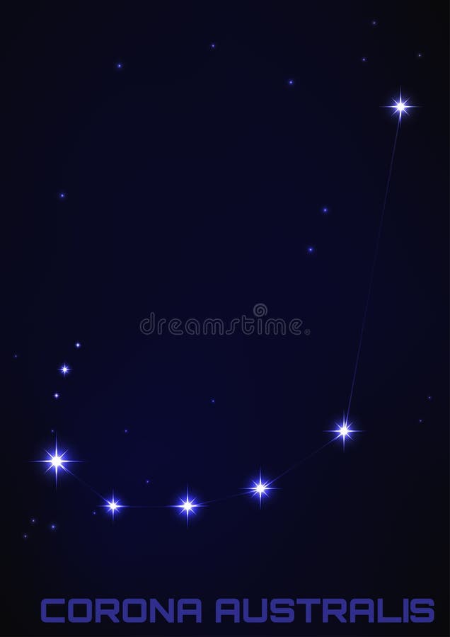 Corona Australis Constellation Stock Vector - Illustration of scene ...