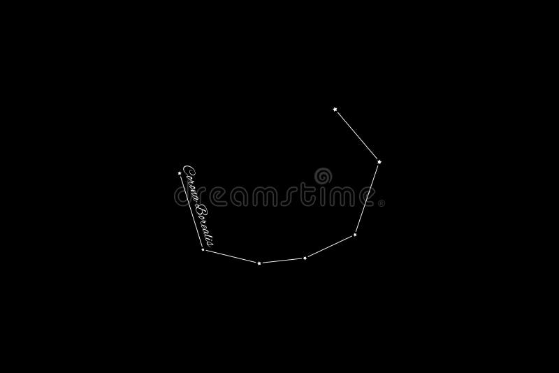 Corona Borealis Constellation, Cluster of Stars, Northern Crown ...
