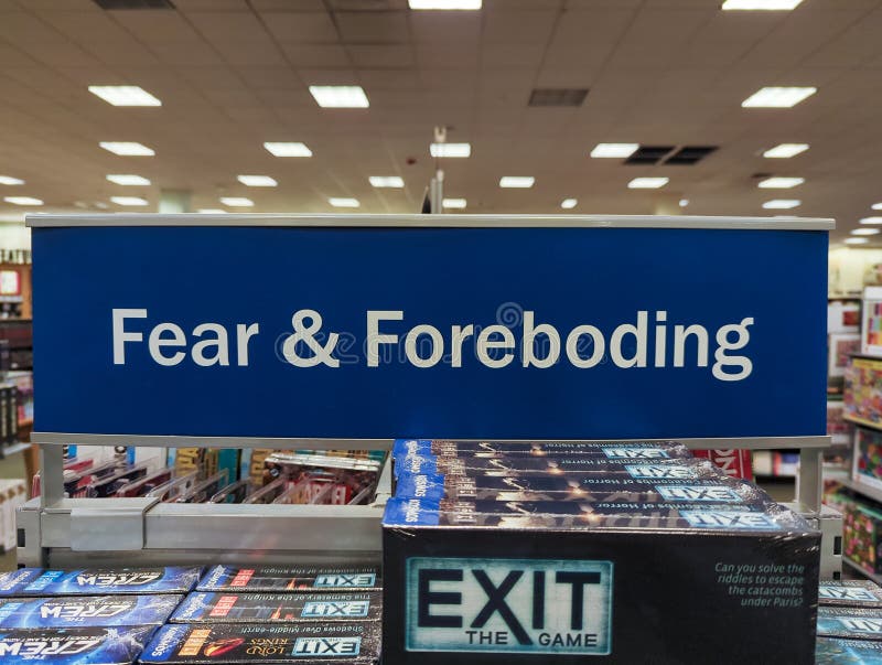 Corona, CA, USA - March 10, 2023: Fear and Forboding Section Sign in ...