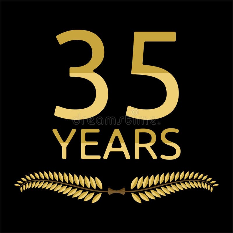 Corona dell'alloro 35 anni illustrazione vettoriale. Illustrazione di ...