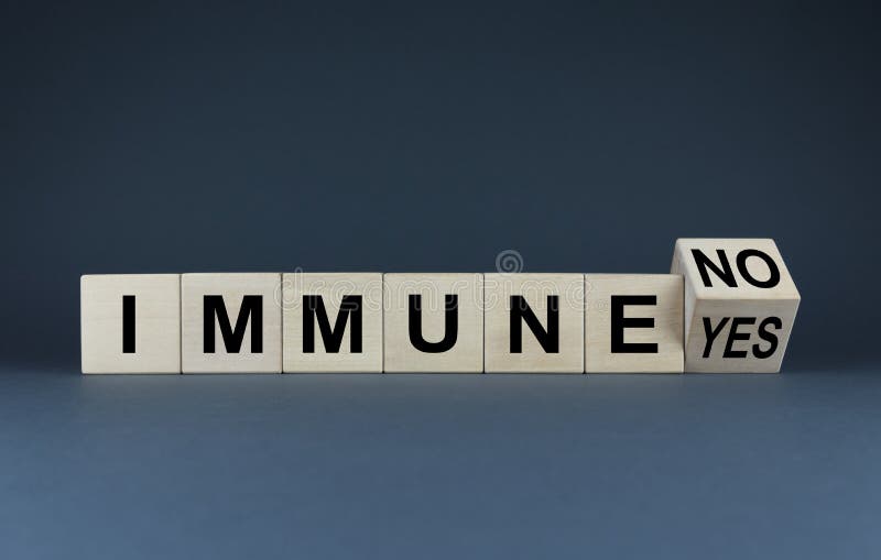 Corona Immunity and Vaccination Concept Stock Image - Image of word ...