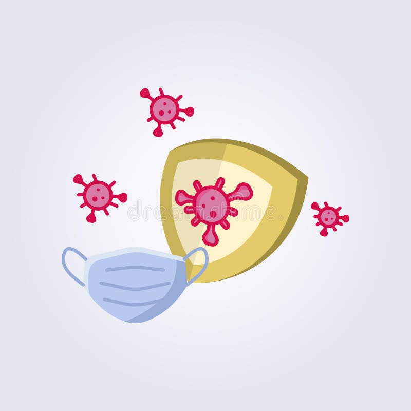 Corona Mask Illustration Vector Flat Icon Template Graphic Design Stock ...