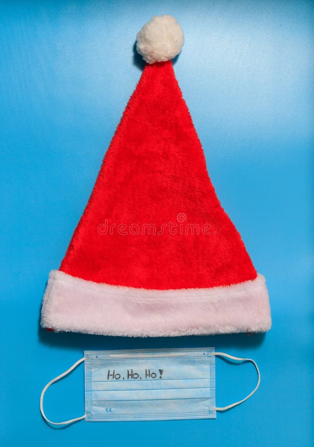 Corona mask of Santa Claus stock photo. Image of isolated - 204052360