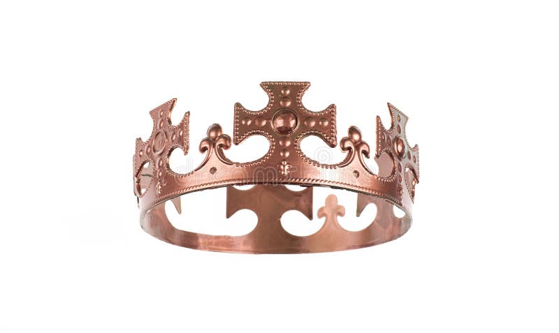 Corona Real Dorada Aislada En Blanco Foto de archivo - Imagen de ...