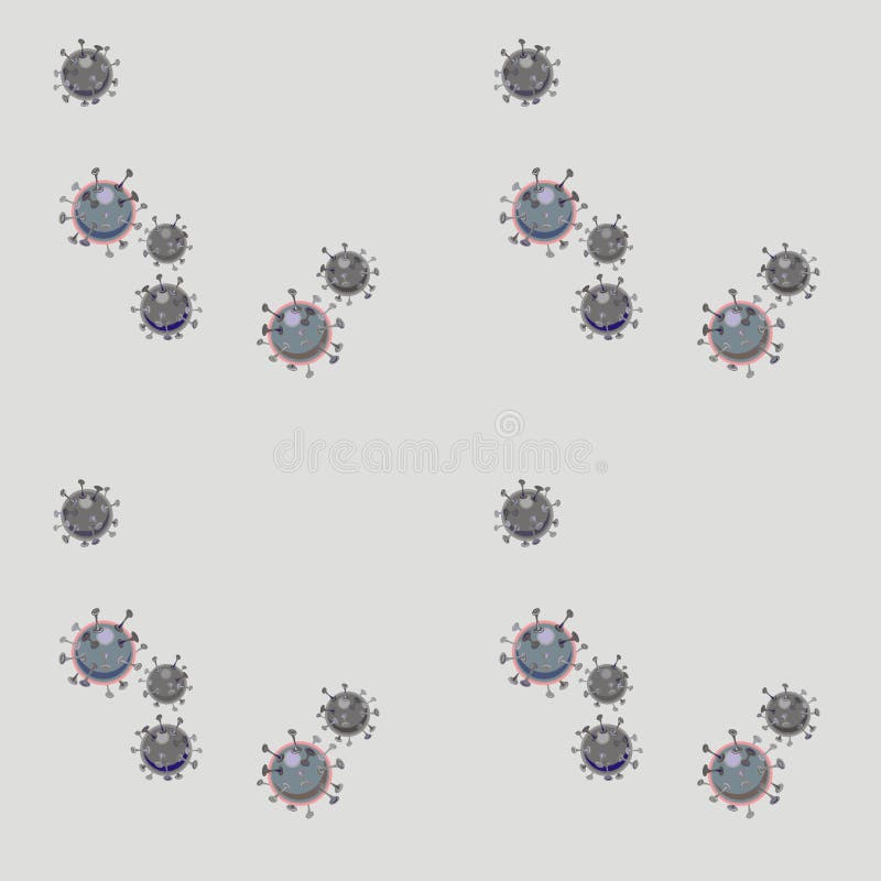 Corona Seamless Pattern stock vector. Illustration of coronavirus ...