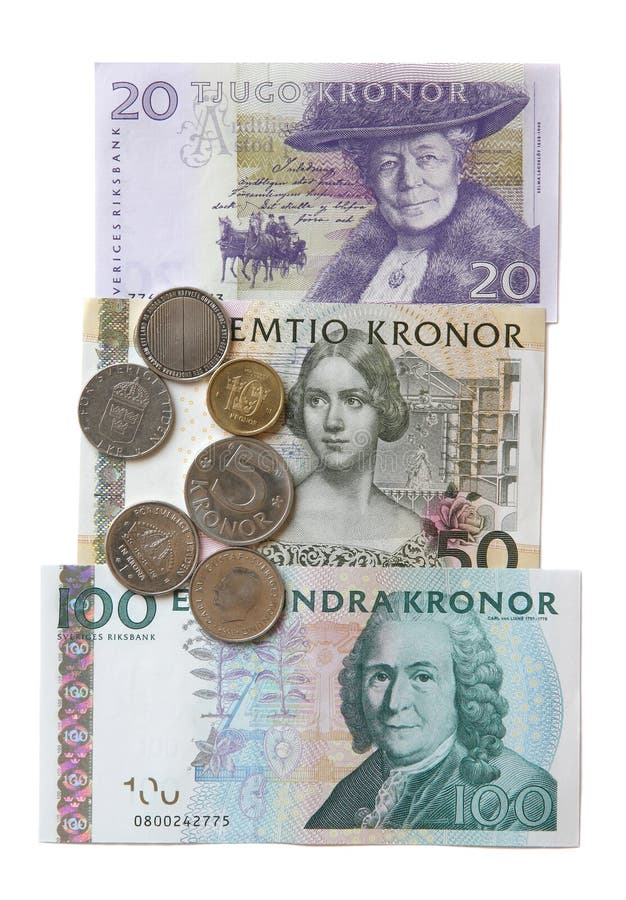 Una Moneda De La Corona Sueca Foto de archivo - Imagen de paga ...