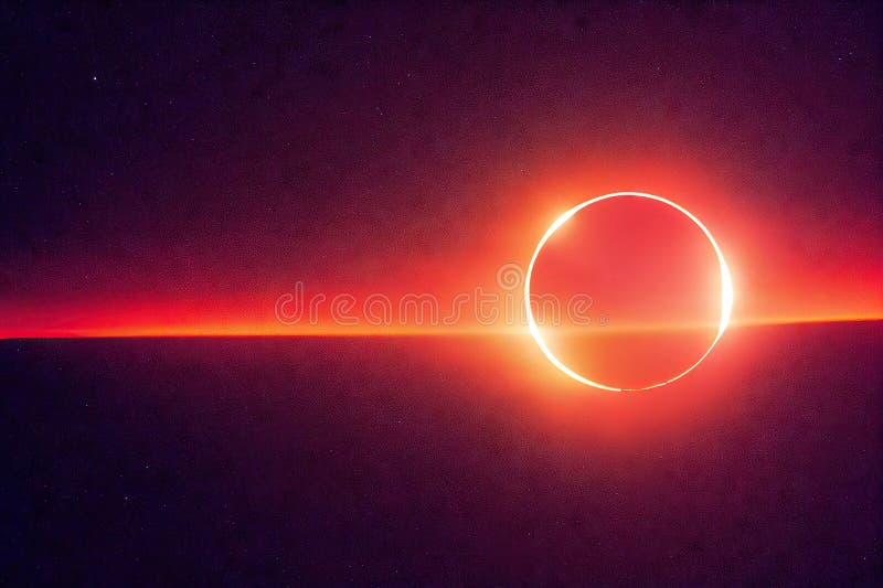 Corona from Sun S Rays Radiating during Total Solar Eclipse Stock ...