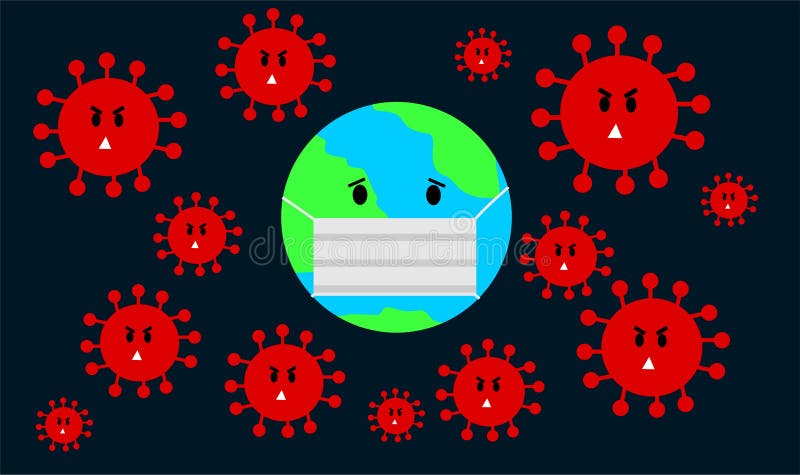 Virus attacks the planet. stock illustration. Illustration of lethal ...
