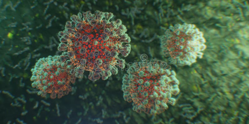 Corona Virus COVID19 Electron Microscope Scan Image Stock Illustration ...