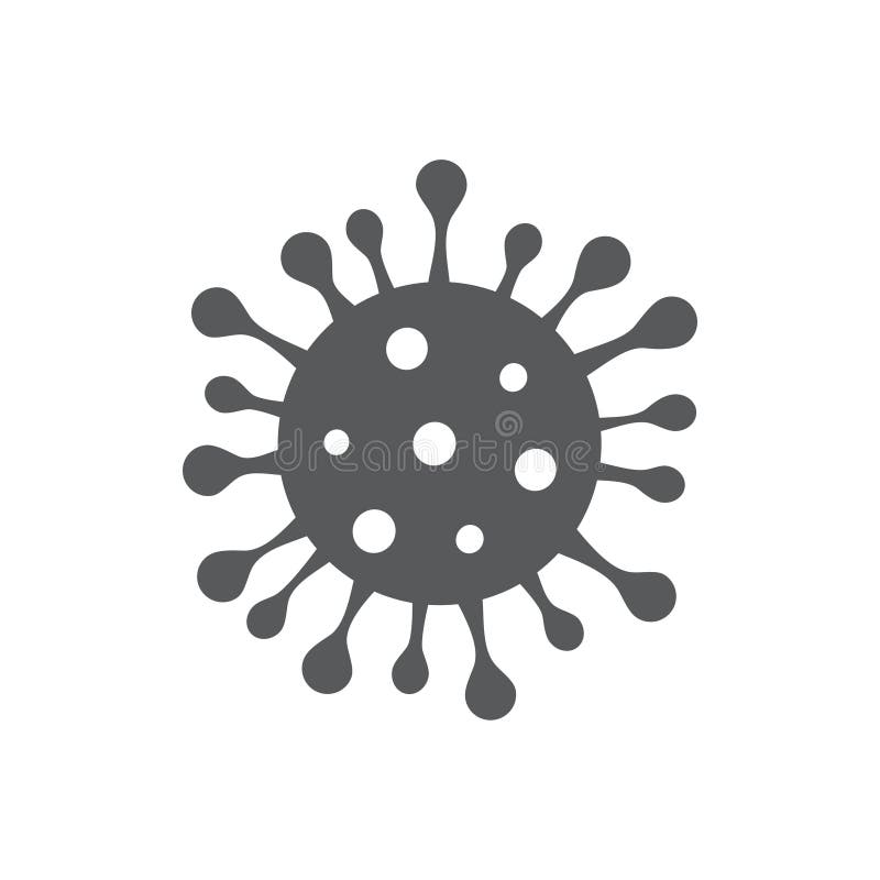 Corona Virus Icon on White Background Stock Vector - Illustration of ...
