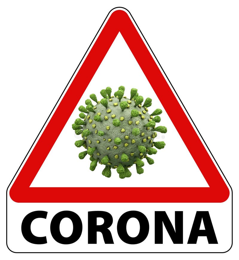 Virus Infection Warning Sign Corona Outbreak Symbol Stock Photo - Image ...
