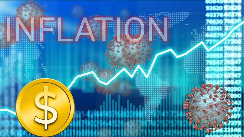 Corona Virus Inflation with Dollar Coin Stock Footage - Video of ...