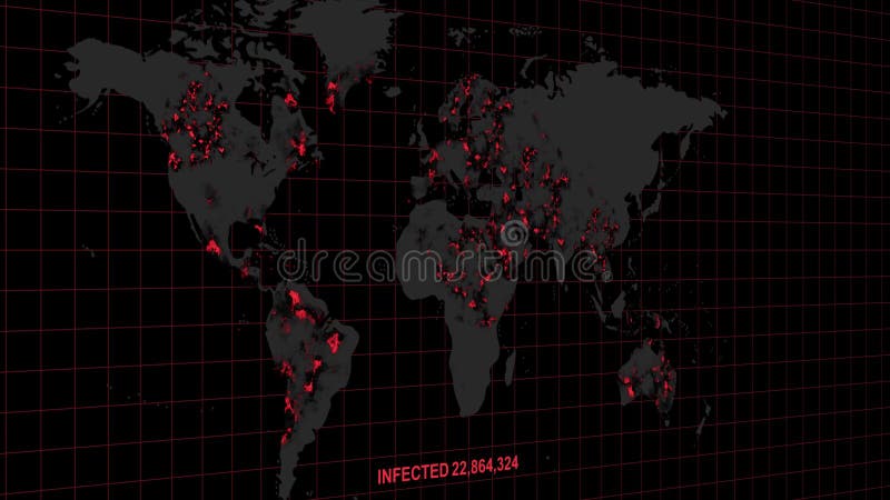 Corona Virus Map Disease Spreading Animation Animation Stock Footage ...
