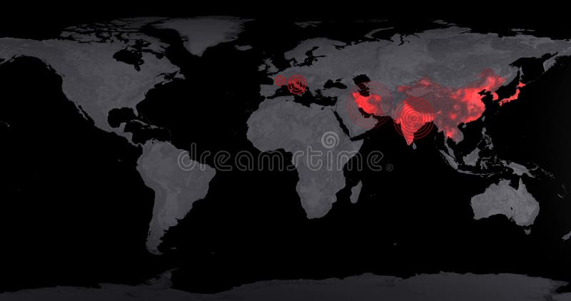 Corona Virus Map Disease Spreading Animation Animation. Stock Video ...