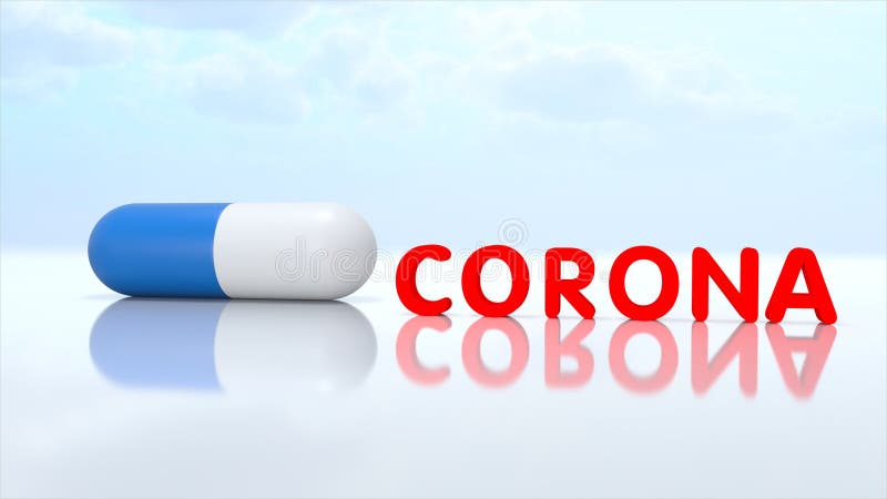Corona Virus Medication Capsule Stock Illustration - Illustration of ...