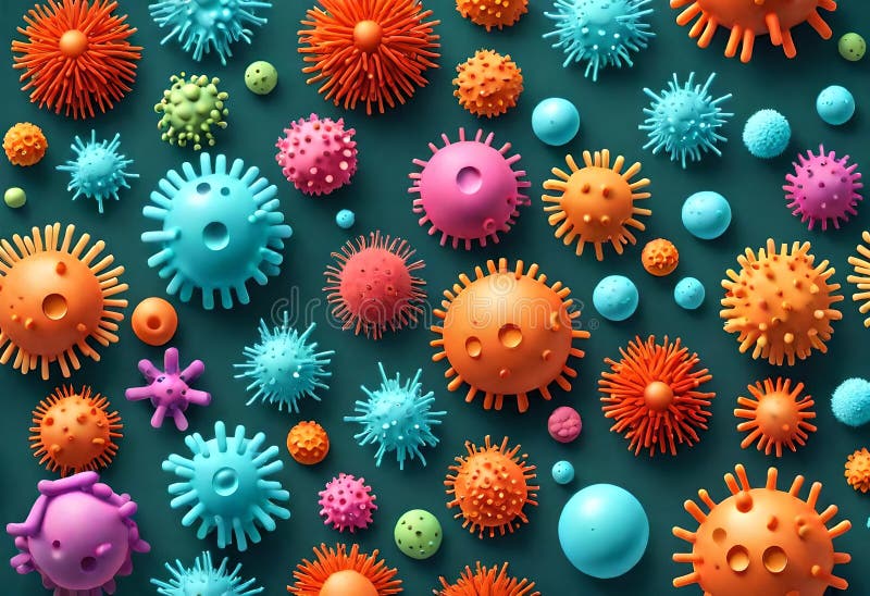 Corona Virus Micro Organisms, Bacteria, Biological Abstract Background ...
