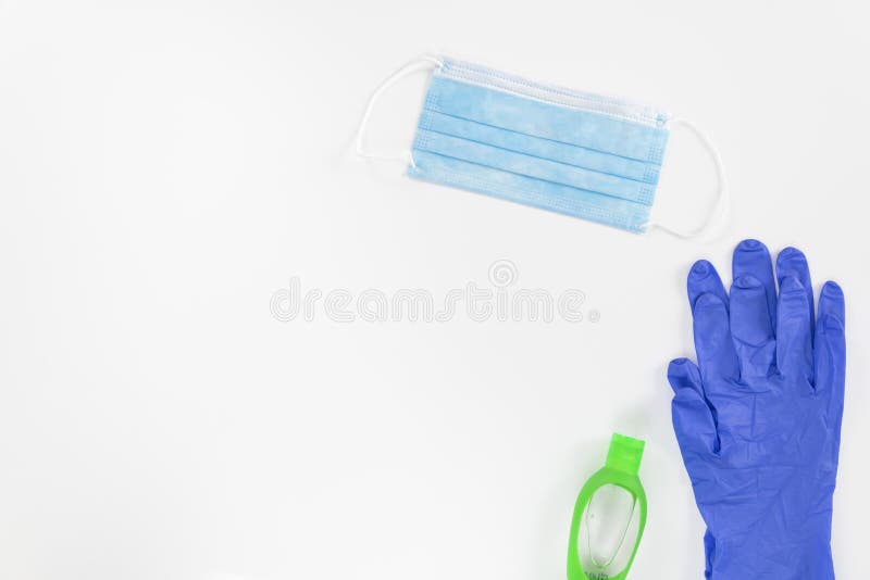 Corona Virus Protection Kit, PPE Kit with Copy Space for Text on the ...