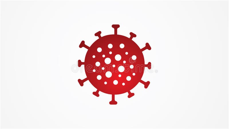 Corona Virus Red Color Symbol Vector Stock Vector - Illustration of ...