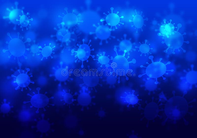Corona Virus Shape on a Blue Background Stock Illustration ...