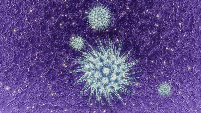 Corona Virus. Viruses Under Microscope.Human Immune System Virus Moving ...