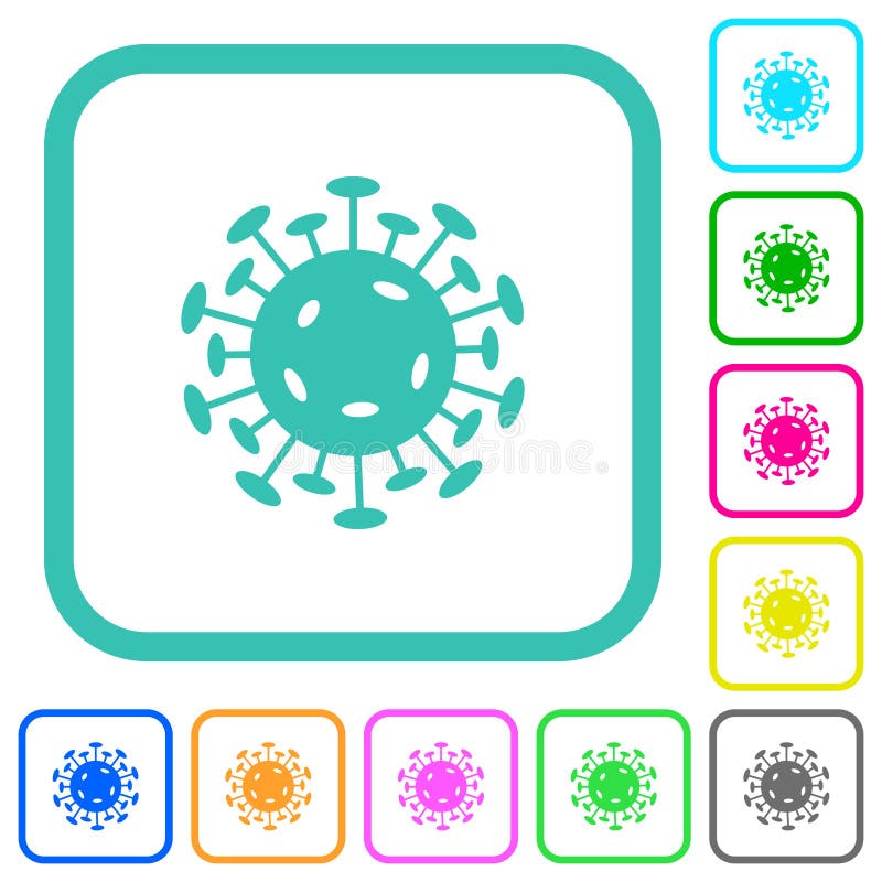Corona Virus Vivid Colored Flat Icons Stock Vector - Illustration of ...