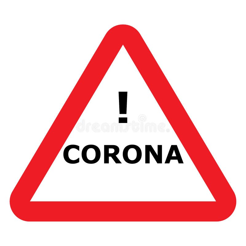Corona virus warning sign stock vector. Illustration of symbol - 178568271