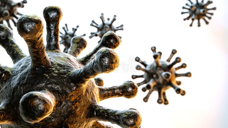 Corona Virus on White Background - Microbiology and Virology Concept ...