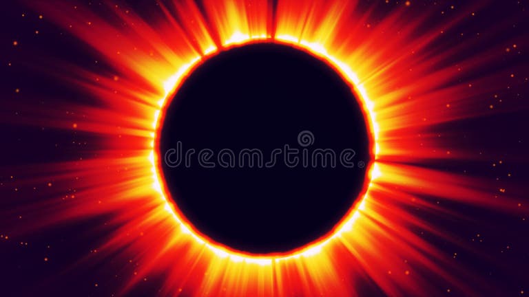 Coronal Light. Visualization of a Solar Eclipse in Space in Colorful ...