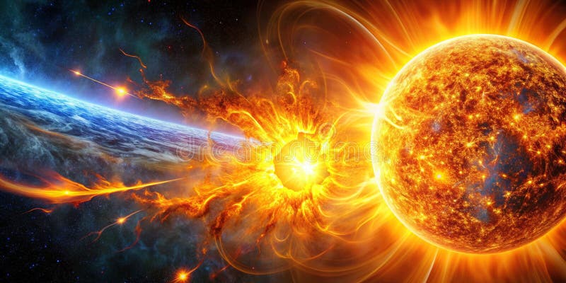 Coronal Mass Ejection CME Solar Flare Plasma Sun in Space Magnetic ...