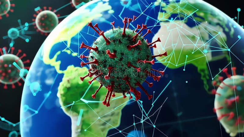 Coronavirus Attacking Planet Earth during Global Pandemic Stock Video ...