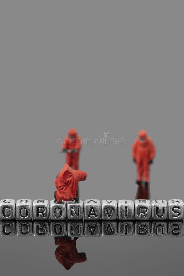 Coronavirus on Beads with Miniature Scale Model Chemical Team Stock ...