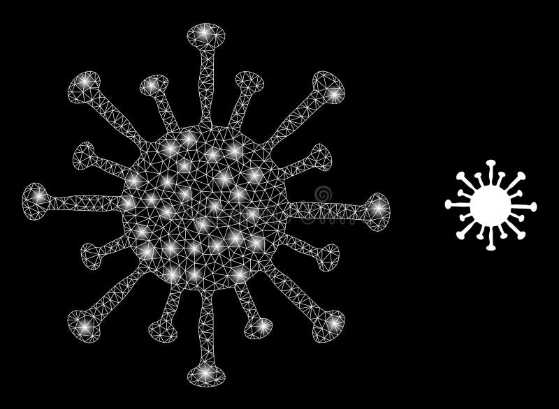 Coronavirus - Bright Web Mesh with Glare Spots Stock Vector ...
